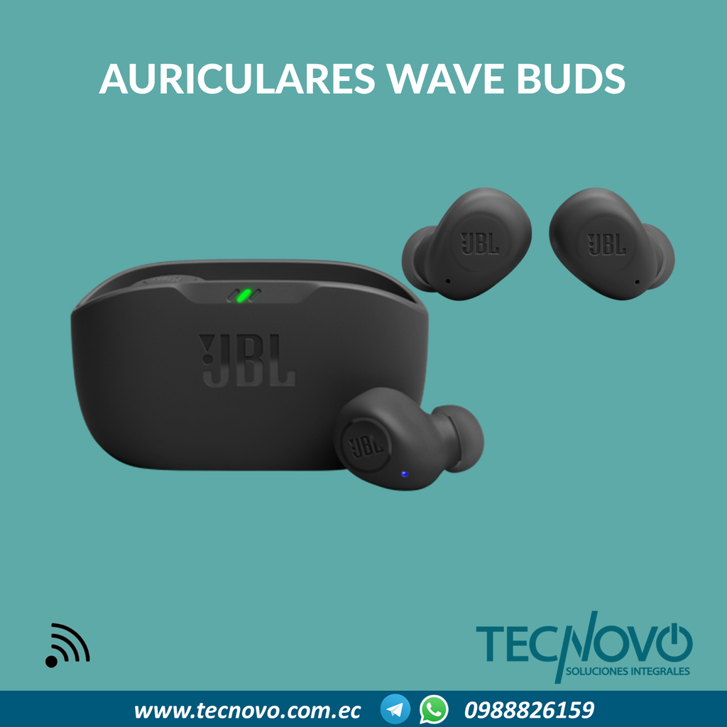 Auriculares inalámbricos JBL Wave Buds | TECNOVO SOLUCIONES INTEGRALES